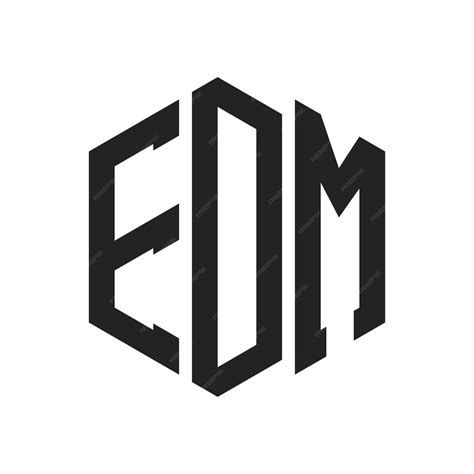 Diseño Del Logotipo Edm Letra Inicial Edm Monograma Logotipo Con Forma