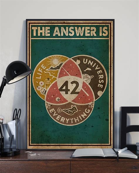 Science The Answer Is 42 Vertical Canvas And Poster Wall Decor Visual