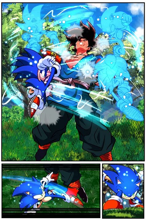 A Sparring Match Between Sonic And Goku Kadproductions Rsonicthehedgehog