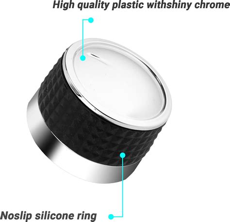 4pcs Grill Control Knobs Chrome Plated Plastic Gas Stove Burner Knobs