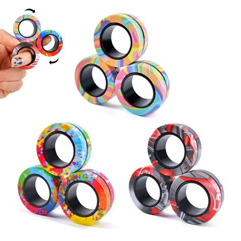 Cevioce 9pcs Magnetic Rings Fidget Toy Set Adhd Anxiety Magnetic Desertcart Tunisia