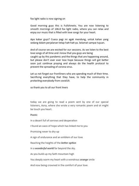 English Vo Sample For Radio Script And Commercials The Voicespire Downsub Com Pdf