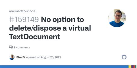 No Option To Deletedispose A Virtual Textdocument · Issue 159149