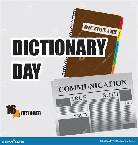 Dictionary Day Stock Vector Illustration Of Date Translator 261746417