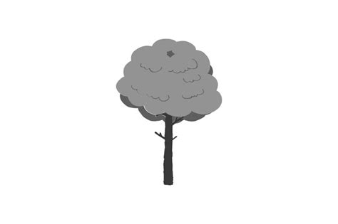 Premium Vector Tree Grayscale 2