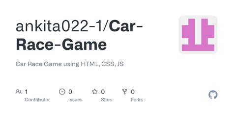 Github Ankita022 1car Race Game Car Race Game Using Html Css Js