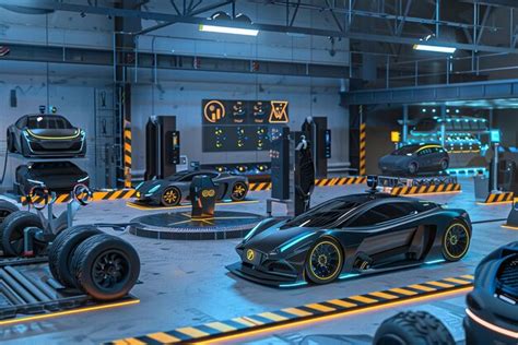 Autonomous Vehicle Testing Facility Premium Ai Generated Image