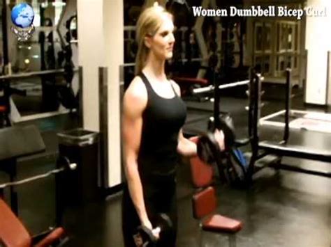 Women Dumbbell Bicep Curl YouTube