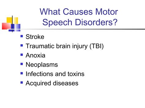 Motor Speech Disorders Ppt