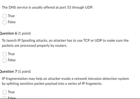 Solved The DNS Service Is Usually Offered At Port Through Chegg
