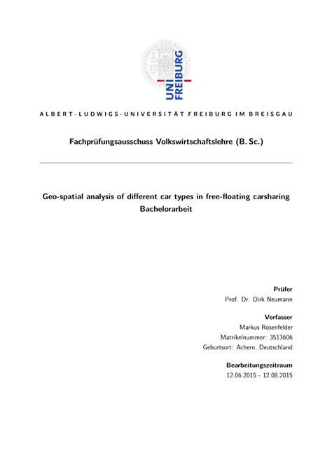 Pdf Geo Spatial Analysis Of Different Car Types In Free Floating Carsharing