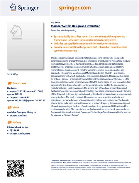 Pdf Modular System Design And Evaluation