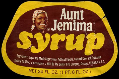 Aunt Jemima Maple Syrup Bottle Label Early S