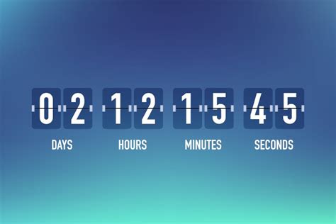 Countdown Clock Counter Timer Ui App Digital Vector Image