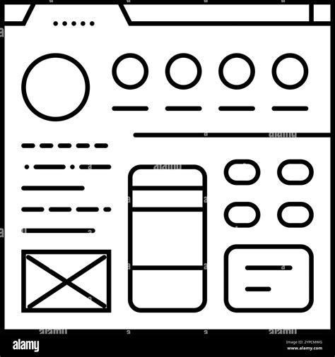 Style Guide Ux Ui Design Line Icon Vector Illustration Stock Vector Image And Art Alamy