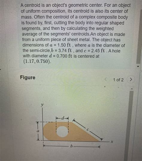 Answered A Centroid Is An Objects Geometric… Bartleby