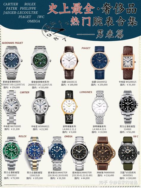 史上最全男士奢侈品腕表合集 知乎