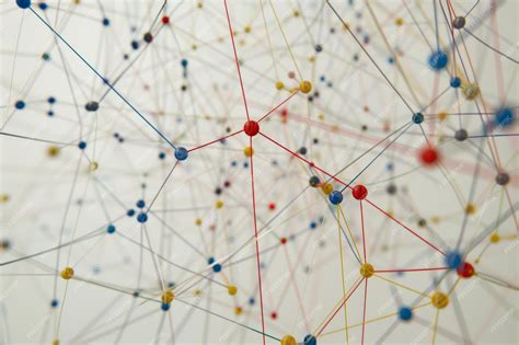 Premium Photo A Close Up Of A Bunch Of Red And Black Spheres Connected By Lines