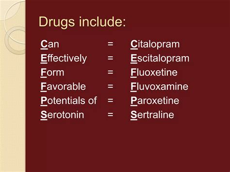Anti Depressants Selective Serotonin Re Uptake Inhibitors Ssris Pptx