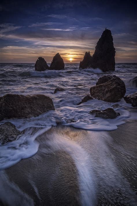 Sunset On Rodeo Beach Photograph By Rick Berk Fine Art America
