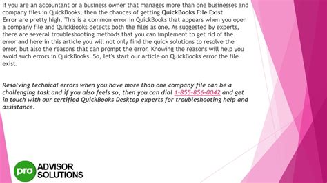 ppt a quick and easy guide to resolve quickbooks file exists