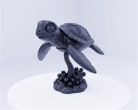 Cute Sea Turtle Swimming Graceful Ocean Swimmer By Marjers Makerworld