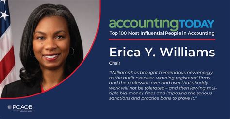 Pcaob Chair Erica Williams Named Among Accounting Todays Top 100 Most Influential People In