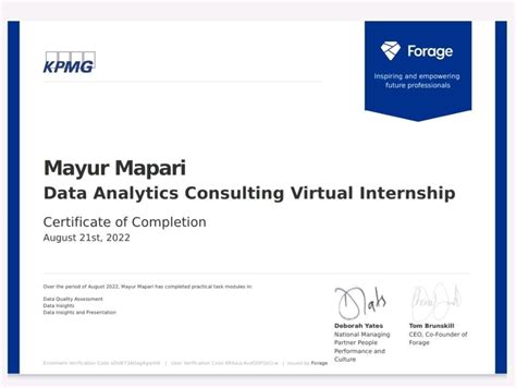 mayur mapari on linkedin kpmg forage kpmg kpmg internship