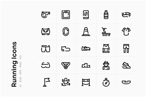 Running Dashed Line Icons Icons Ft Run And Belt Envato