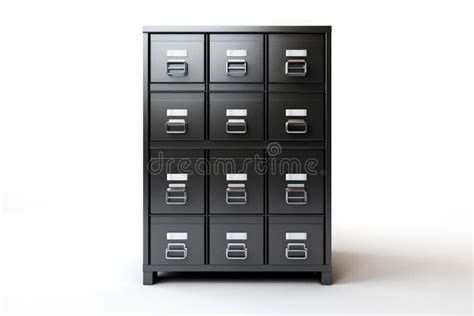 File Cabinet Office Archive Storage With Drawers For Documents Paper Data Library Or Registry