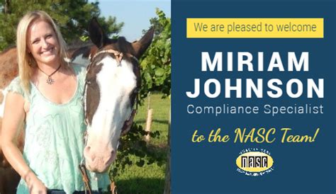 Miriam Johnson Joins Nasc Compliance Team Nasc Live