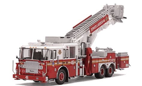 Code 3 Fdny Ladder 46 Aerialscope Seagrave Marauder Ii 13059 Fire Trucks Toy Fire Trucks Fdny