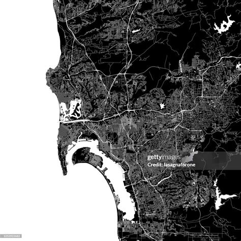 San Diego California Usa Vector Map High Res Vector Graphic Getty Images