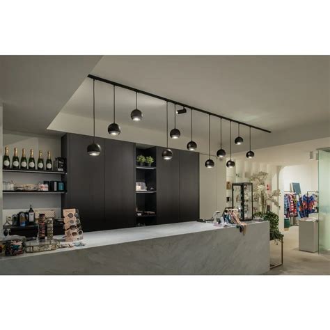 Suspension Light Eye 150 Qpar111 Pour Rail Noir Chrome Ø15cm