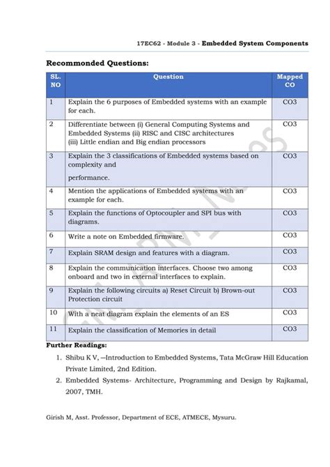 Module 3 Embedded System Components Pdf Computer Peripherals Computing