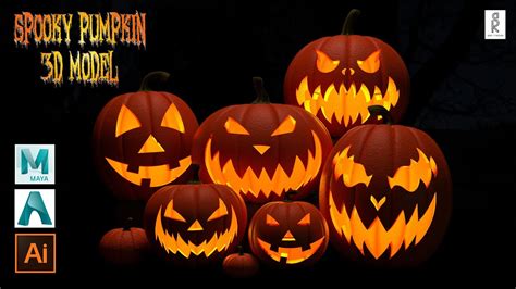 Halloween Pumpkin 3d Modeling In Autodesk Maya Spooky Pumpkin
