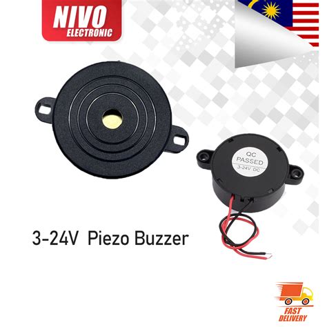 V Piezo Electronic Buzzer Alarm Db Continuous Sound V Mm Shopee Malaysia