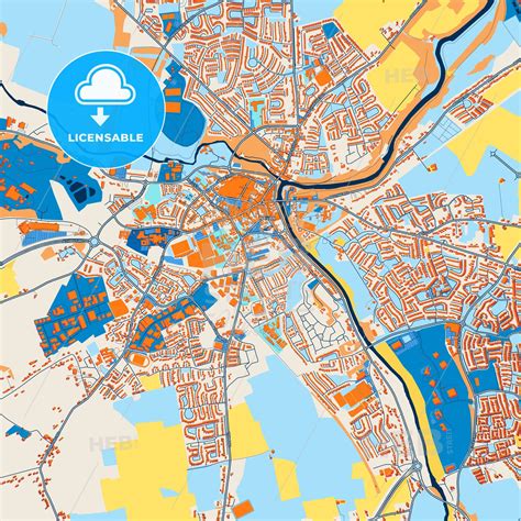 Colorful Navan Street Map With Labels And Buildings Hebstreits