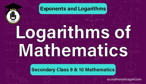 Logarithms Of Mathematics Mathematics Gurukul Goln English