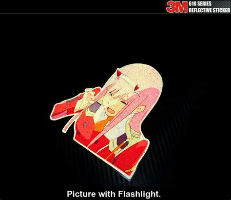 Reflective Darling In The Franxx Zero Two Senpai Peeking Anime Jdm Sticker D14 Ebay