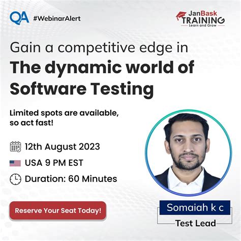 Janbask Training On Linkedin Qatesting Qawebinar Webinar Webinars Webinaralert Webinarseries