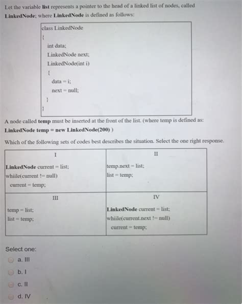 Solved Let The Variable List Represents A Pointer To The
