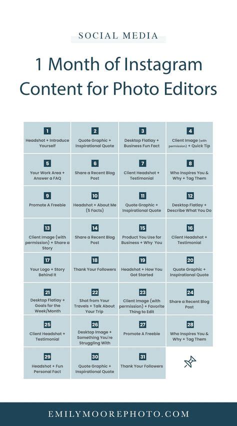Influencer Posting Schedule Social Media Content Schedule Template