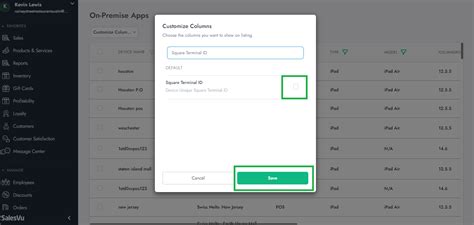 Square Terminal Set Up SalesVu