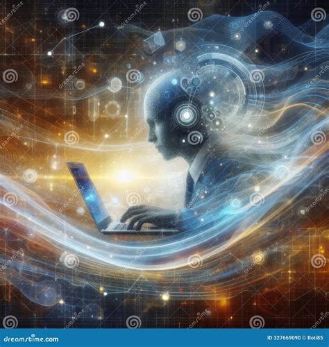 Abstract Ai Accelerating Workflow For Office Workers Futuristic