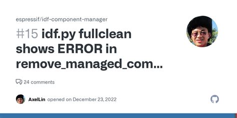 Idfpy Fullclean Shows Error In Removemanagedcomponents Gitignore Support For Hash