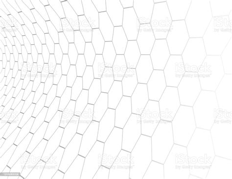 기술 및 과학 벡터 배경 육각 메쉬 전자 및 디지털 스타일을 3d 차원 관점에서 기술 추상화 추상적 인 삽화 굽은에 대한 스톡