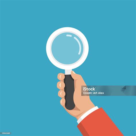 돋보기를 들고 손 감사 분석 검사 개념 플랫 만화 스타일입니다 벡터 그림입니다 개념에 대한 스톡 벡터 아트 및 기타 이미지 개념 검사 보기 검색 Istock