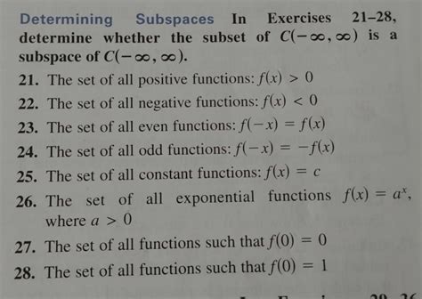 Solved Determining Subspaces In Exercises 21 28 Determine