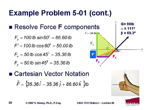 ENGI Mechanics I Lecture Cartesian Vectors